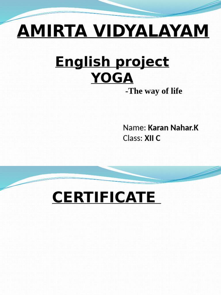 Objectives of Yoga Practice | PDF