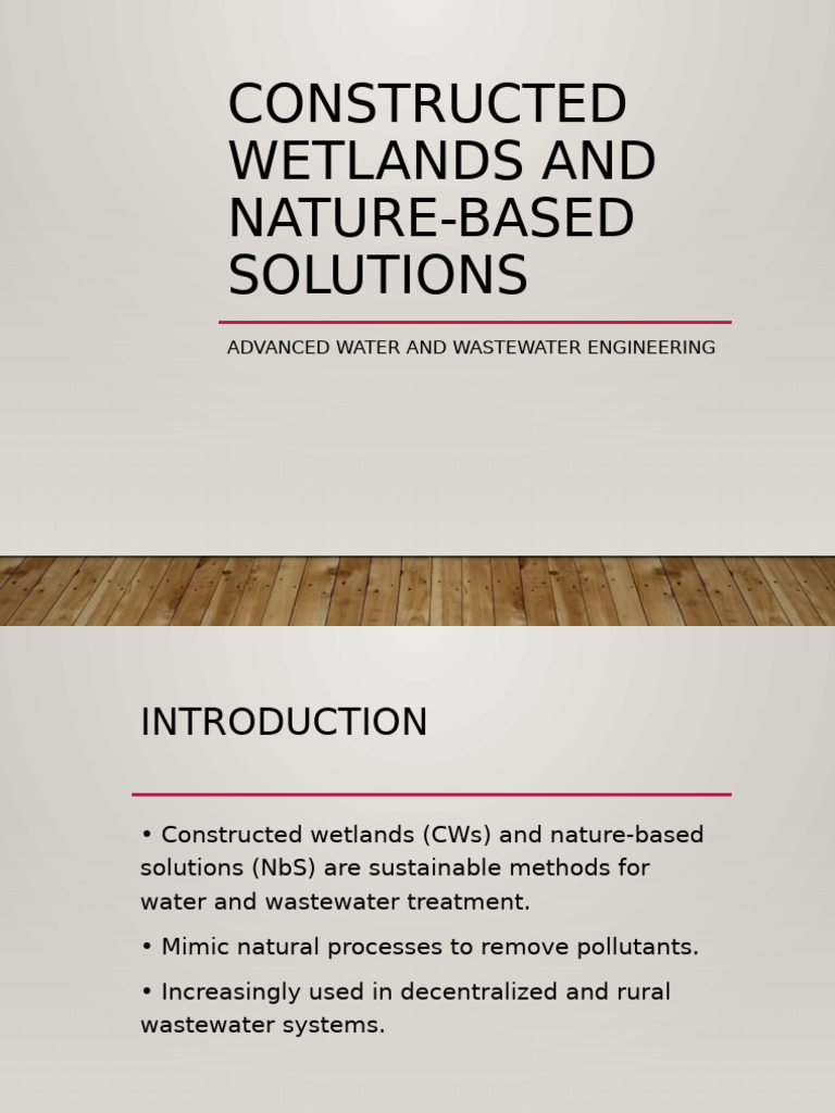 Constructed Wetlands Nature Based Solutions | PDF | Riparian Zone | Wetland