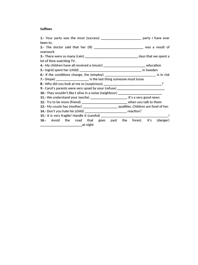 Suffixes | PDF