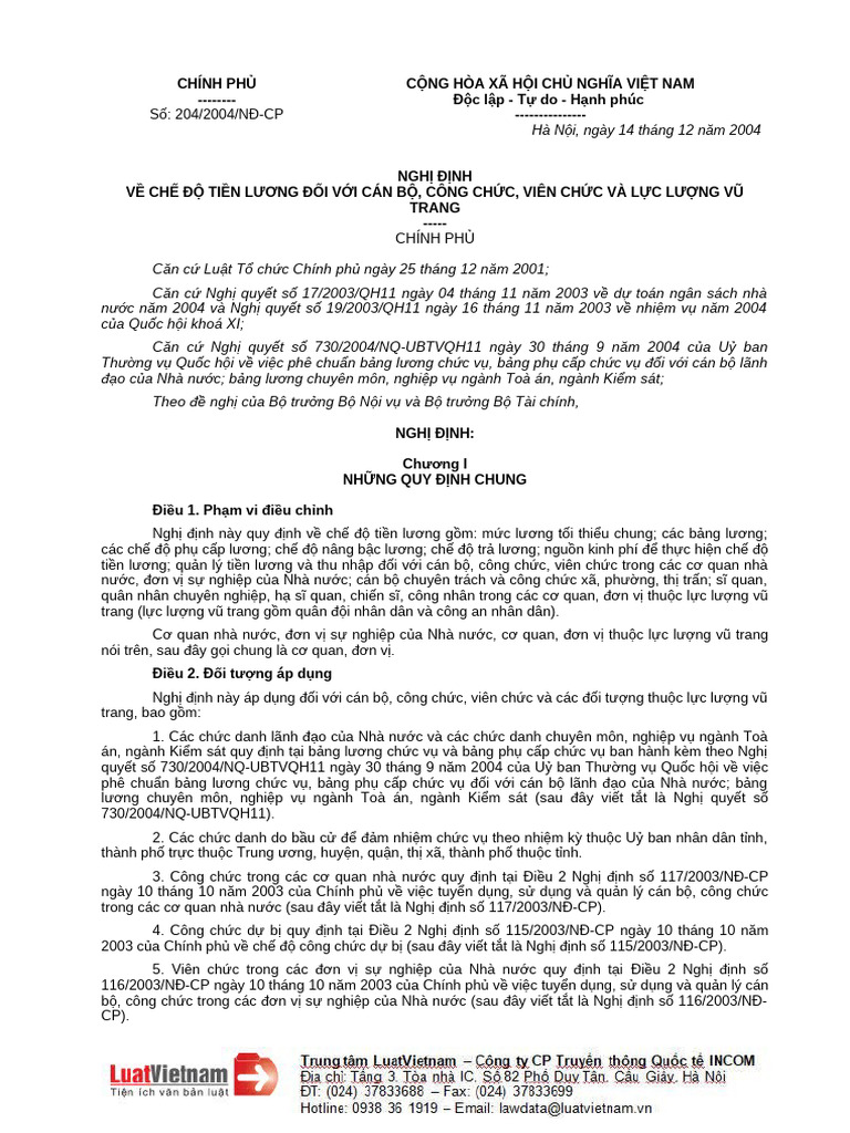 Nghị định-204-2004-NĐ-CP | PDF