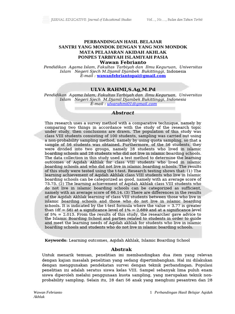 Jurnal Wawan Febrianto (Revisi) Abstrak Oke | PDF