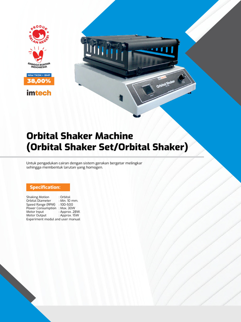 Orbital Shaker Machine (Orbital Shaker SetOrbital Shaker) | PDF