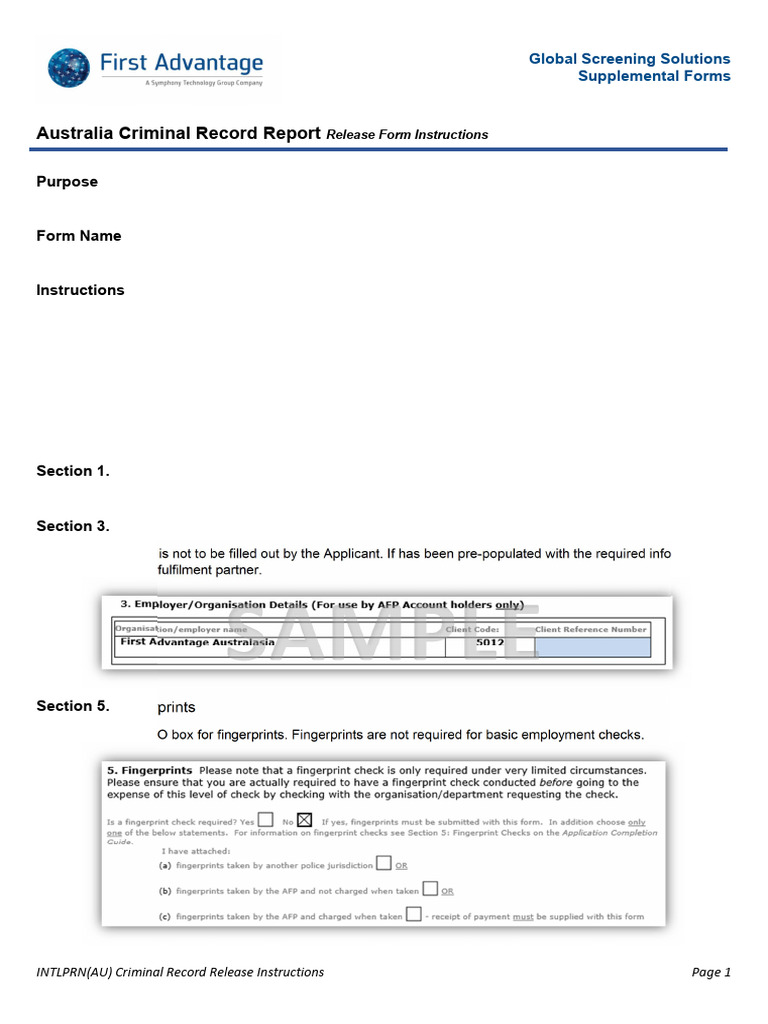 Australia Criminal Record Request Guide | PDF | Identity Document ...