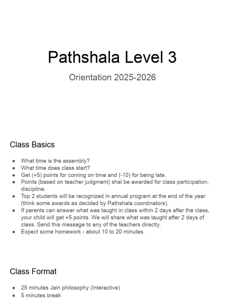 Pathshala Level 3 Orientation Guide | PDF