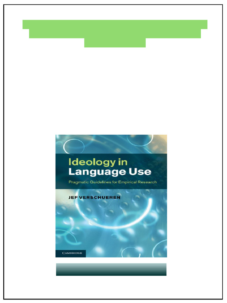5599ideology in Language Use Pragmatic Guidelines For Empirical ...