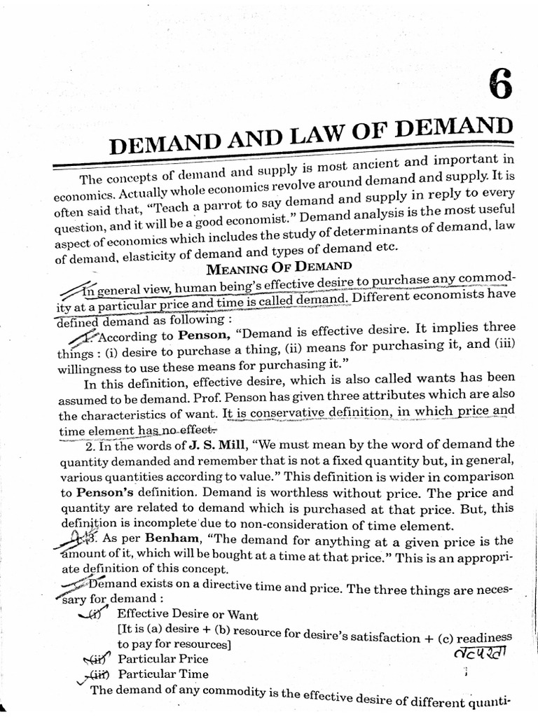 Demand and Law of Demand | PDF