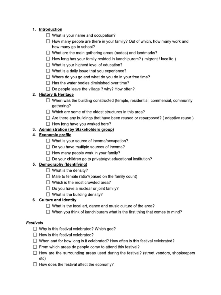 Questionnaires | PDF