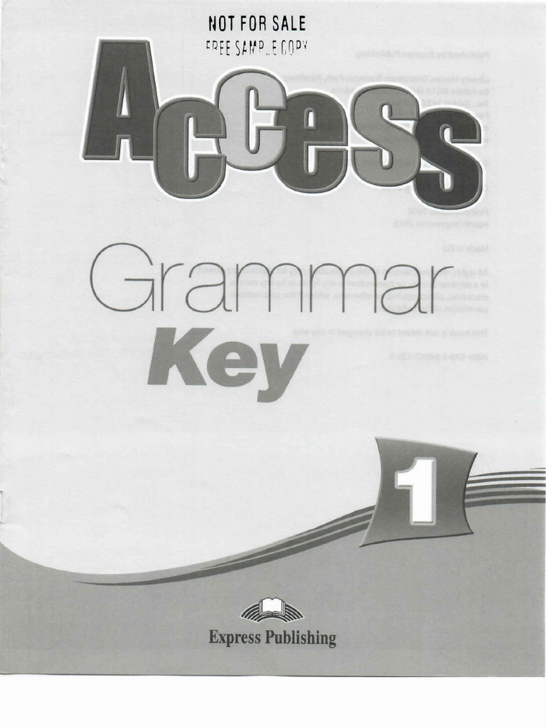 Access Grammar Key 1 | PDF