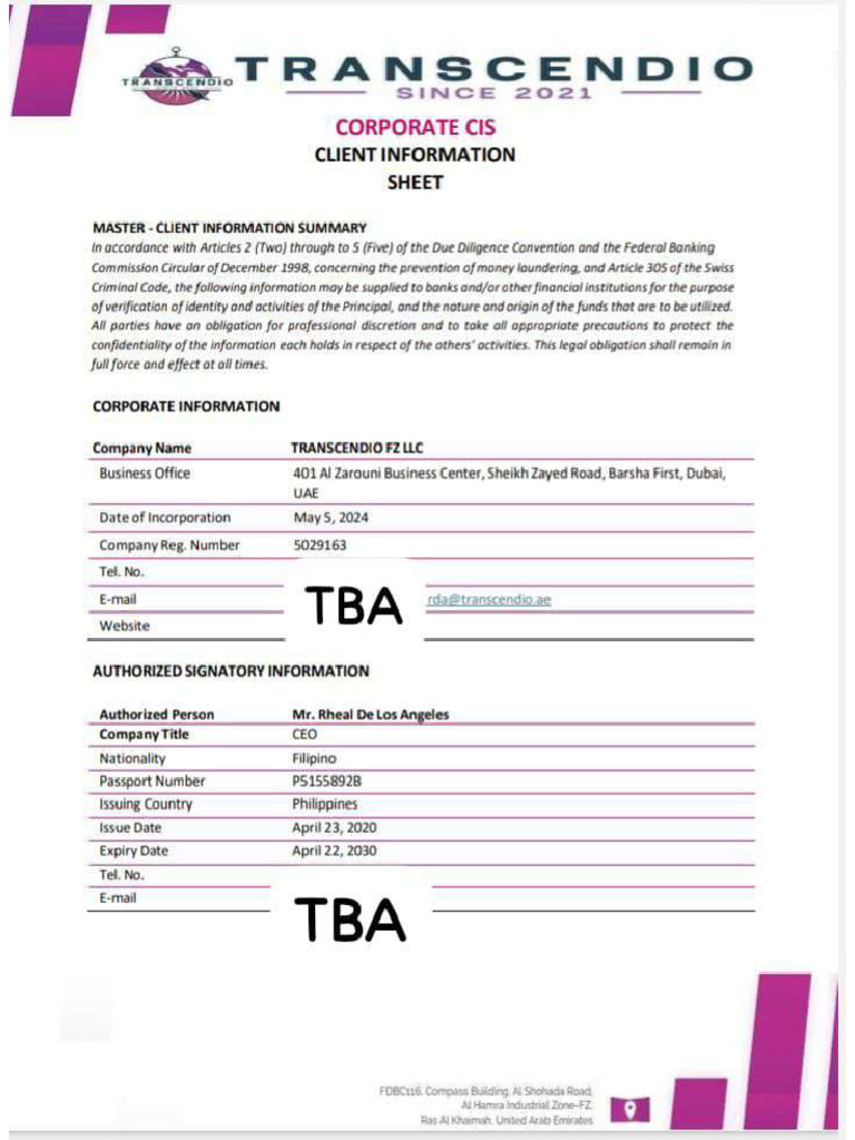 HSBC Dubai Cis | PDF