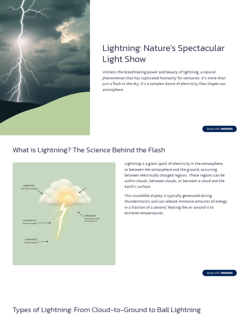 Understanding Lightning: Types and Safety | PDF | Lightning | Physical ...