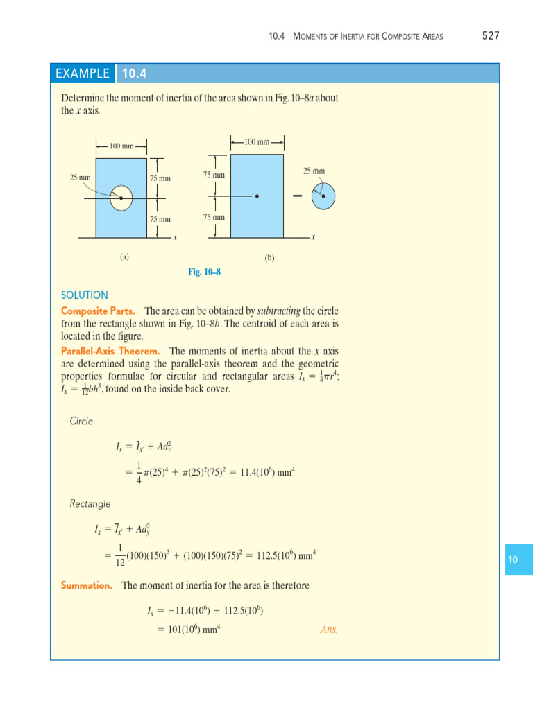 Ce - Moment of Inertia - 2 Examples | PDF | Area | Mathematics