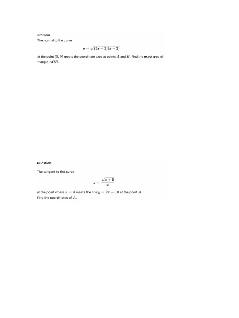 Differentiation of Quadratic Function | PDF