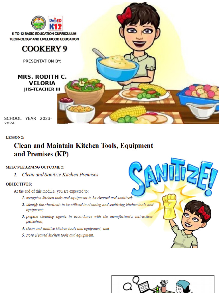 3 Grade 9-Clean Sanitize Kitchen Premises | PDF
