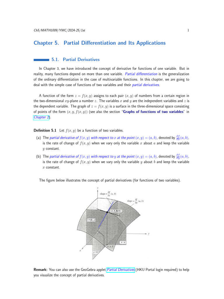 Partial Differentiation Basics and Examples | PDF | Derivative ...