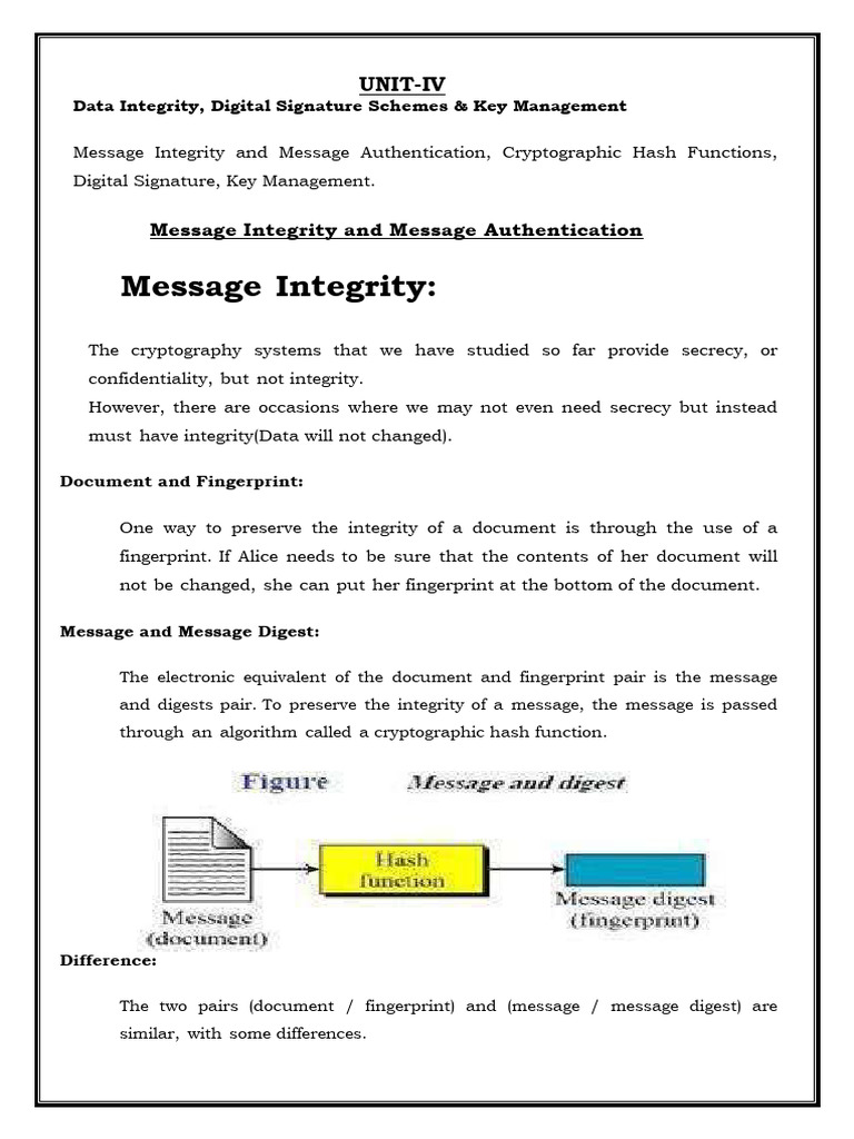 Data Integrity and Digital Signatures | PDF | Cryptography | Espionage ...