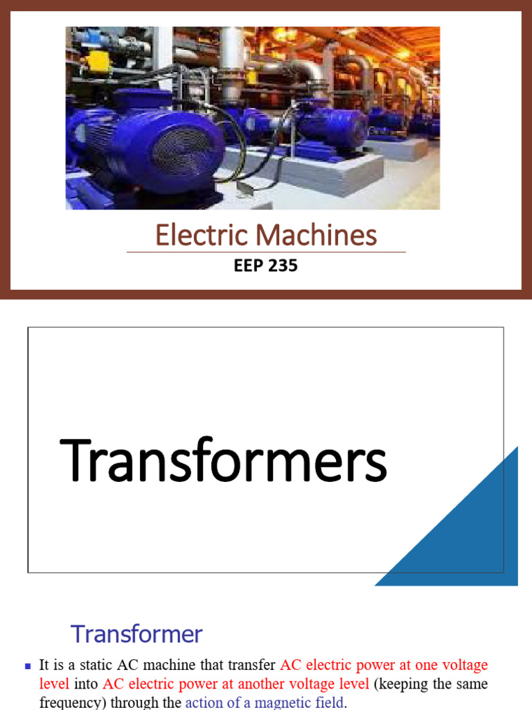 Lec - Transformers EEP 235 | PDF | Transformer | Inductor
