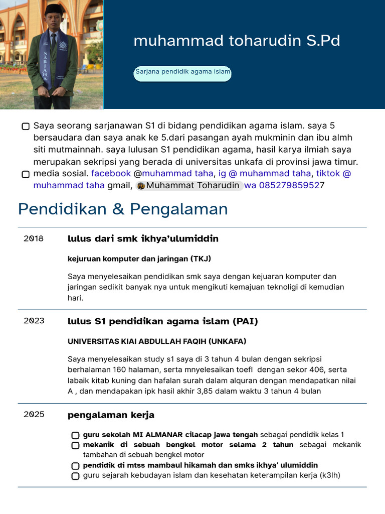 Dokumen Resume Digital Modern Gradien Biru - 20250911 - 211022 - 0000 | PDF