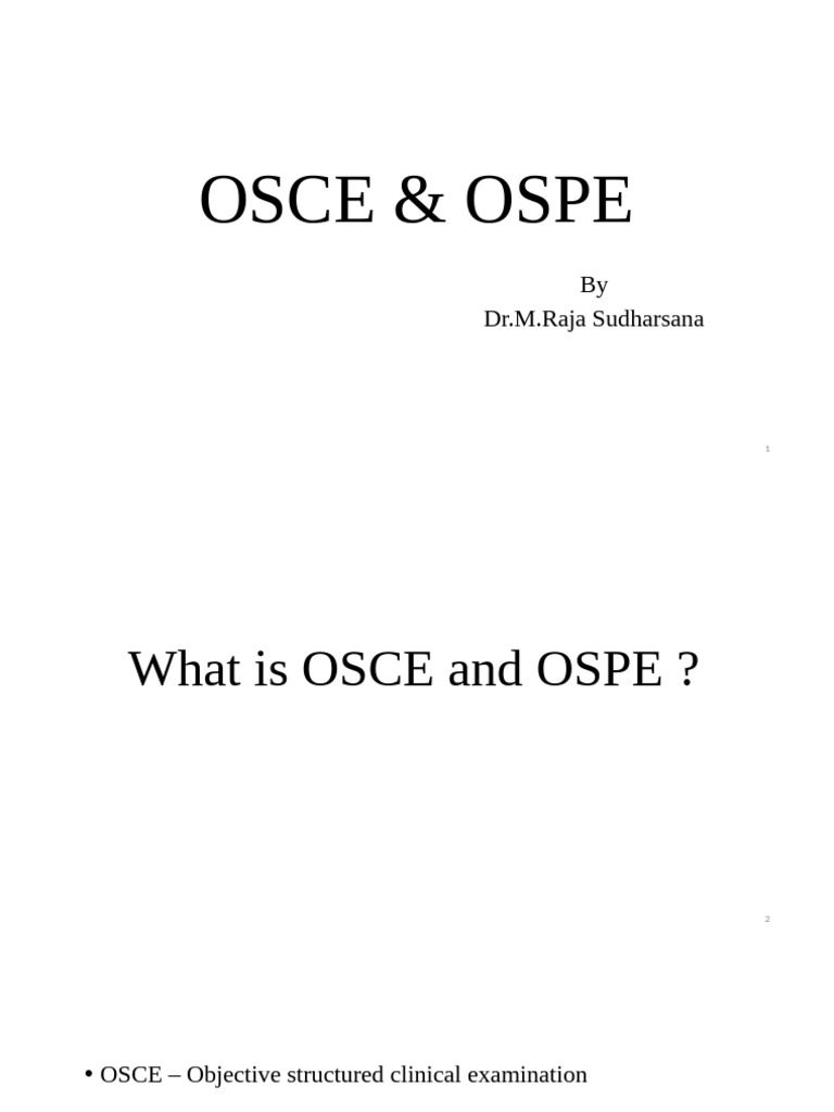 Osce & Ospe - 1 | PDF