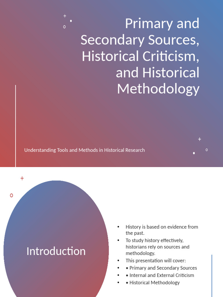 Historical Sources and Methodology Caruz | PDF | Primary Sources ...