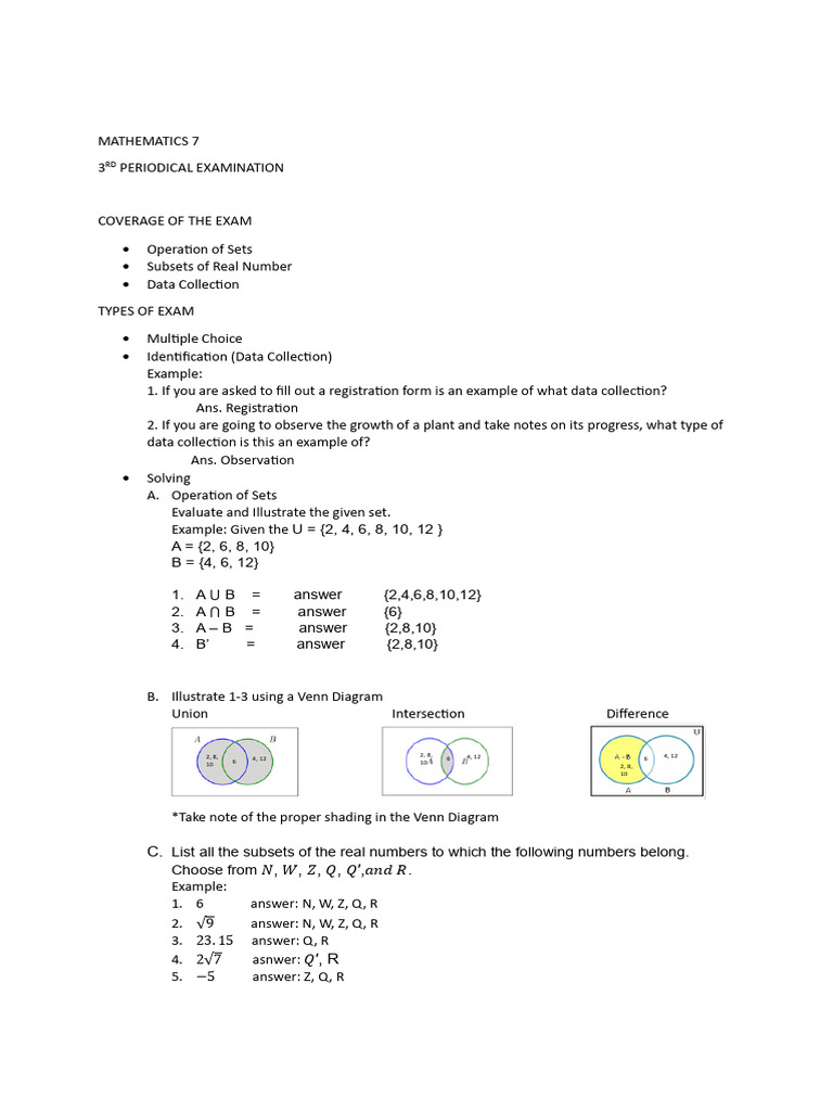 Mathematics 7, Pointers | PDF