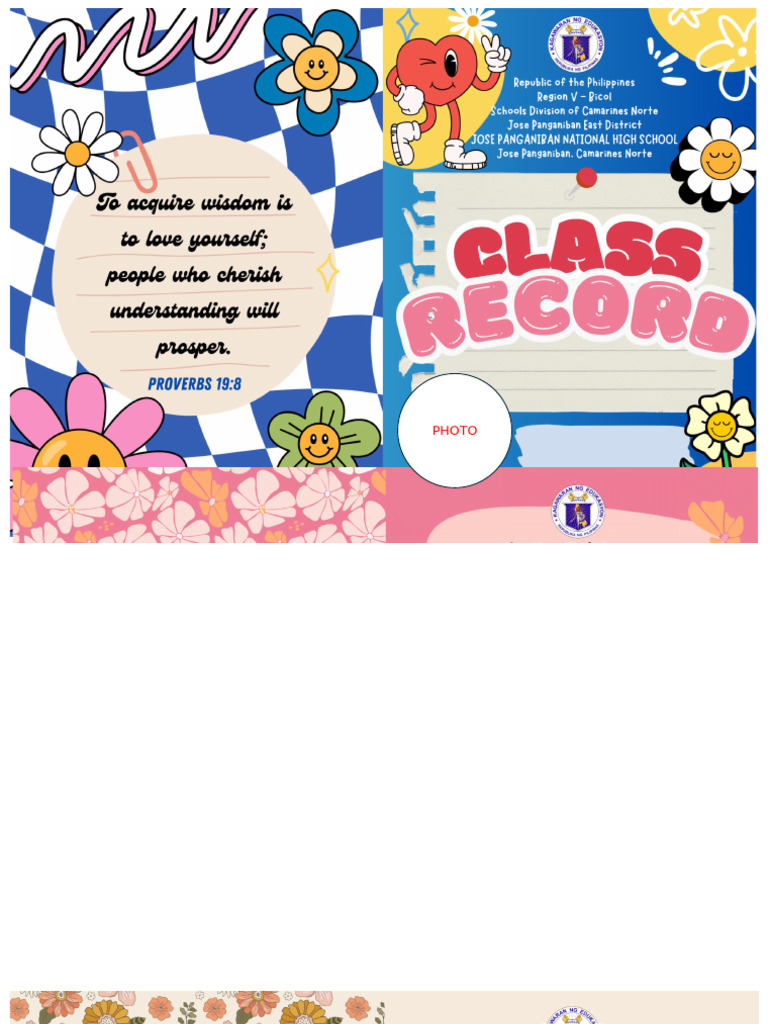 Class Record Cover A4 | PDF