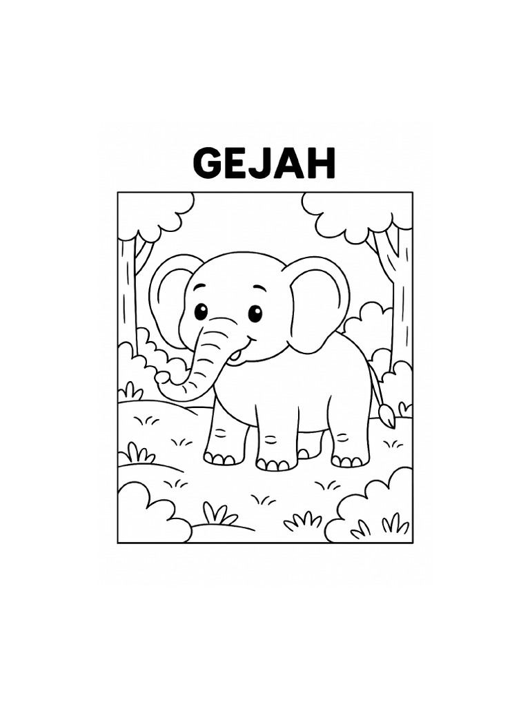 Ebook_Mewarnai_Hewan_Hutan_Gajah (1) | PDF