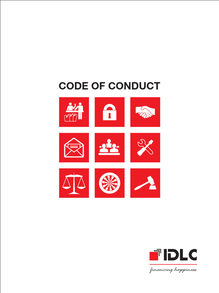 IDLC Code of Conduct Overview | PDF | Harassment | Insider Trading