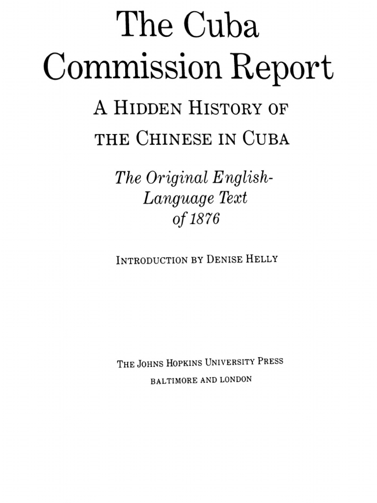 Chinese Coolies in Cuba: 1876 Report | PDF | Labor
