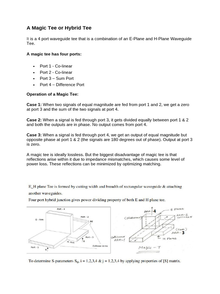 Magic Tee Theory | PDF
