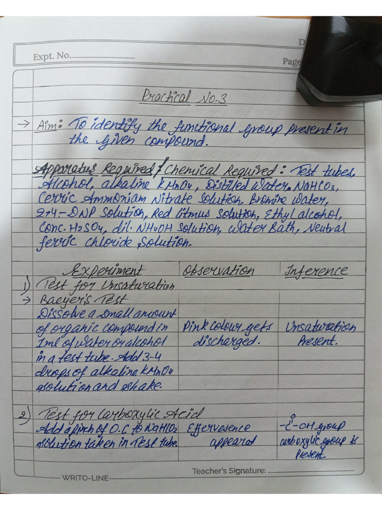 Chemistry Practical 3-4 | PDF