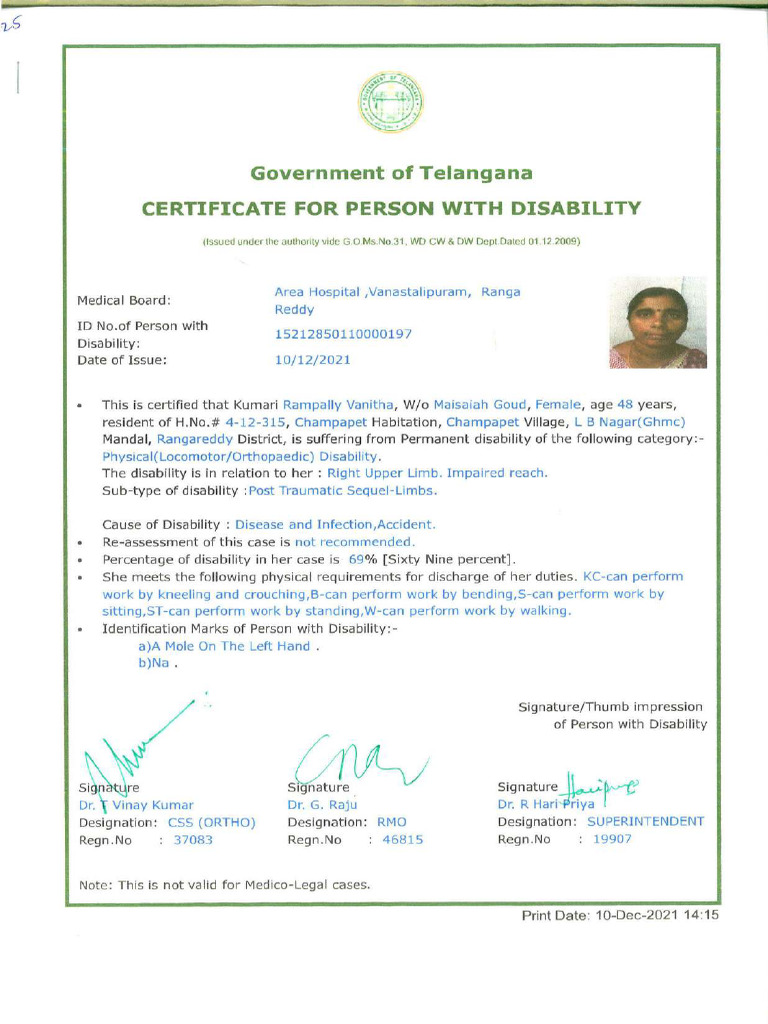 RAMPALLY VANITHA Aasara Pension Certificate | PDF