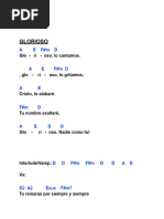 Letra de "Glorioso" - BJ Putnam | PDF | Artes del Lenguaje y Comunicación