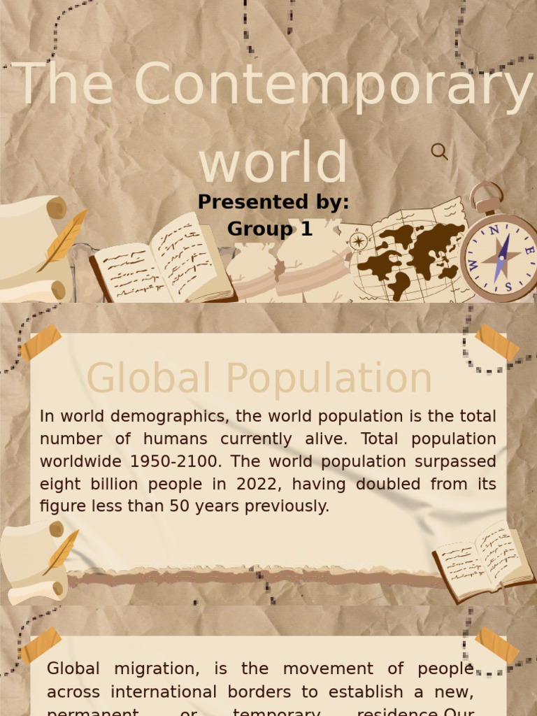 The Contemporary World | PDF | Total Fertility Rate | Human Migration