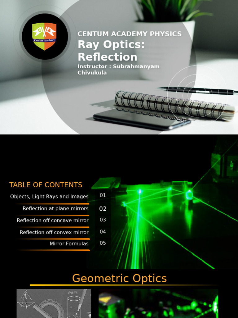 Ray Optics: Reflection Techniques Explained | PDF | Refraction ...