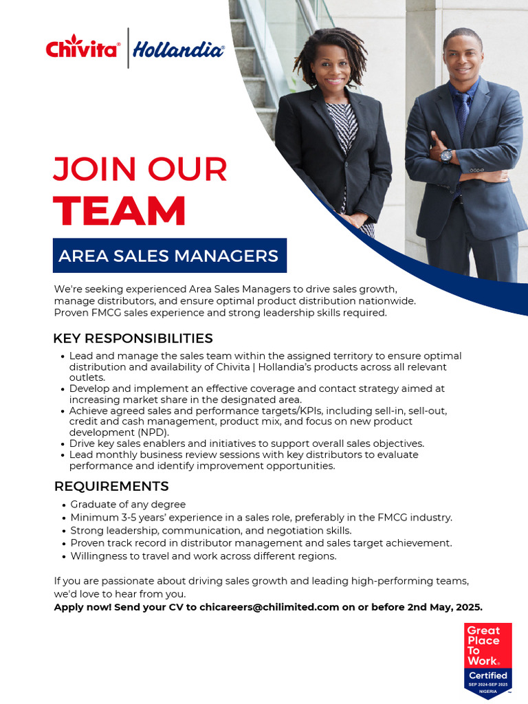 Area Sales Manager Job Openings | PDF | Sales | Marketing