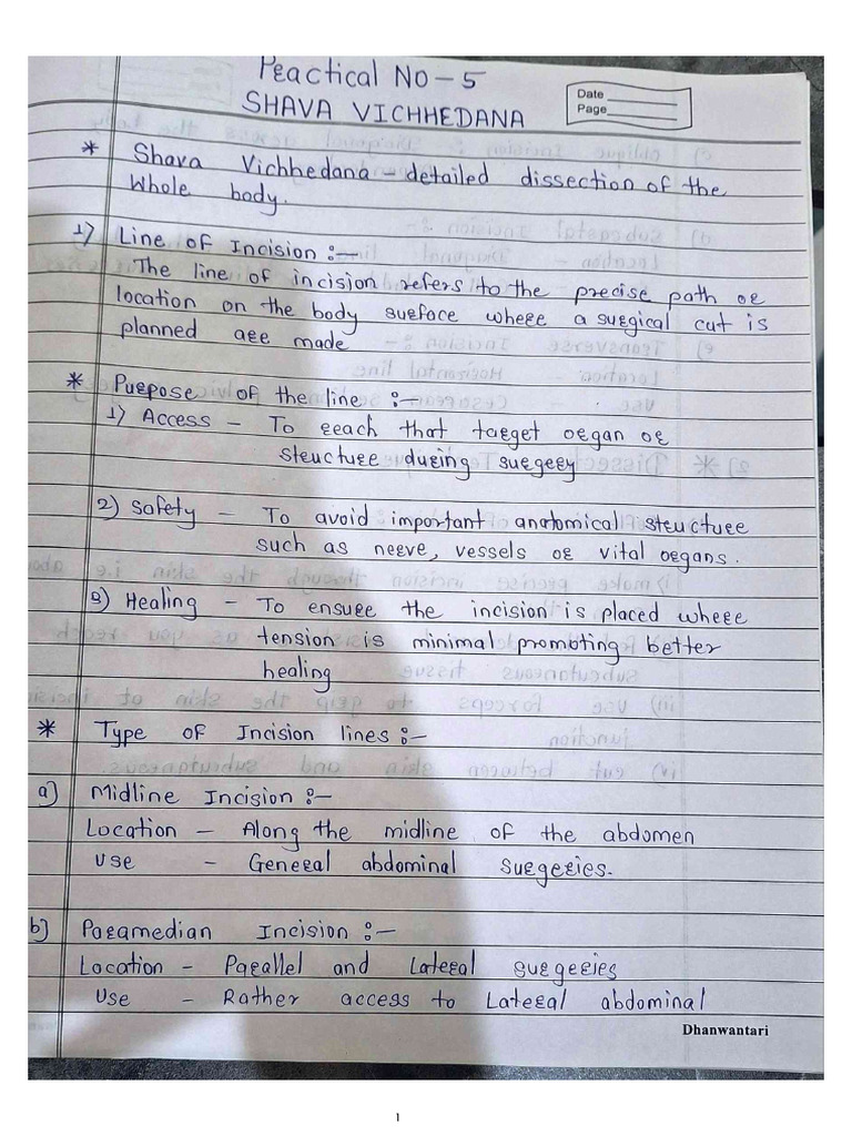 Anatomy Practical No 5 Pdf