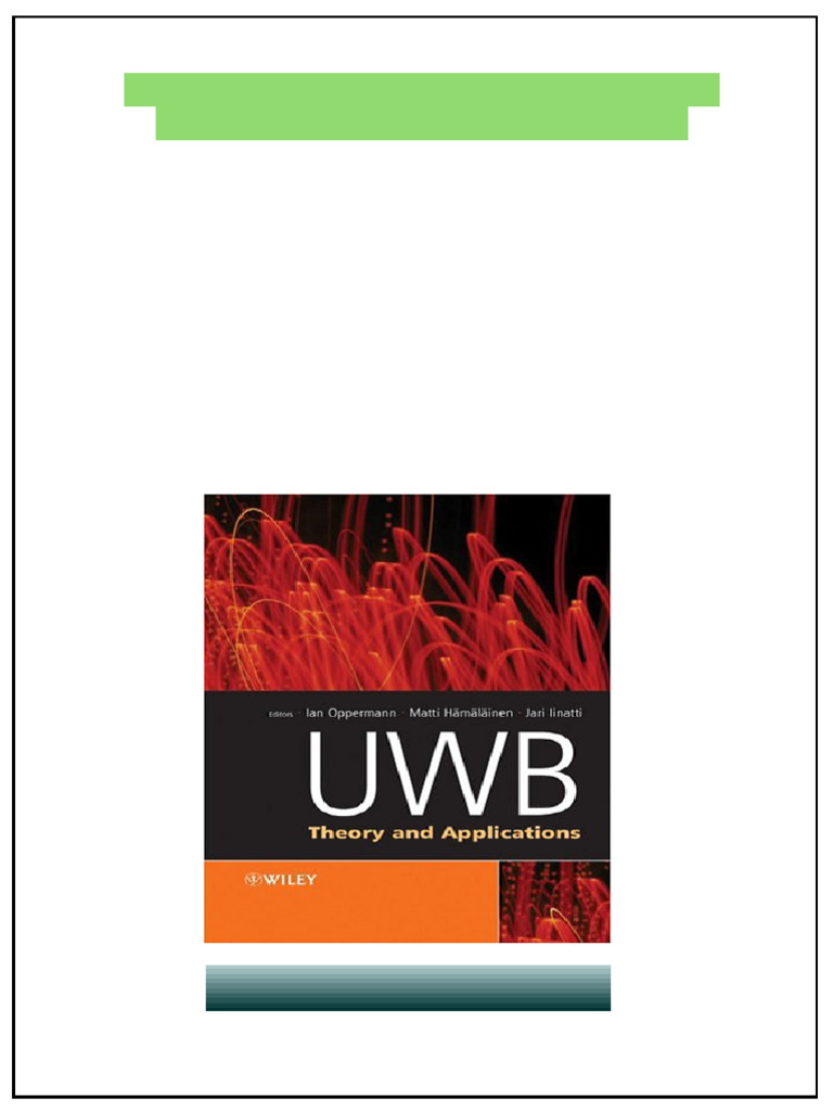 UWB Theory and Applications 1st Edition Ian Oppermann (Editor) Download ...