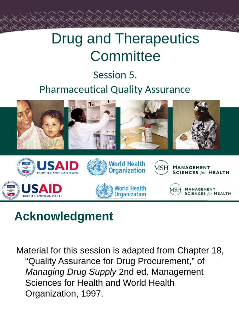Pharmaceutical Quality Assurance Overview | PDF | Quality Assurance | Drugs