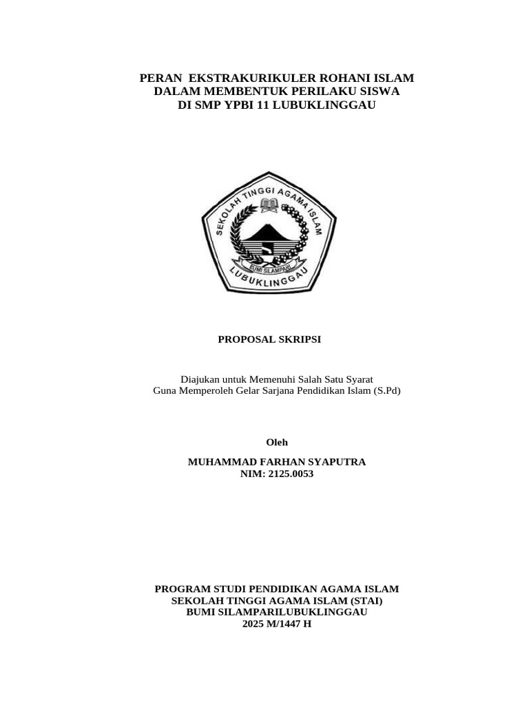 Farhan. Cover. Proposal | PDF