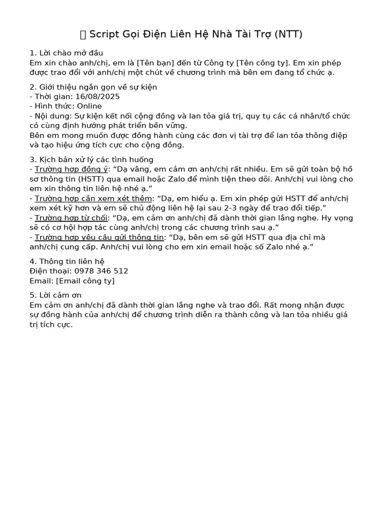 Script Goi Dien NTT Embed Font | PDF