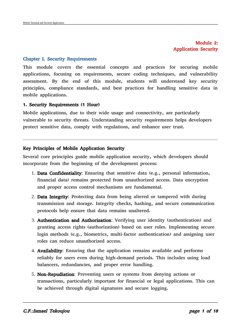 Mobile App Security Requirements Guide | PDF | Information Security ...
