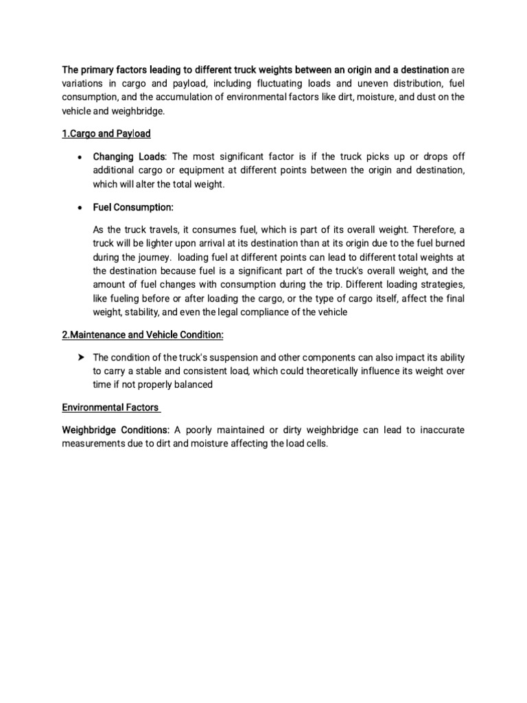 Weighbridge Operator Perceptions | PDF