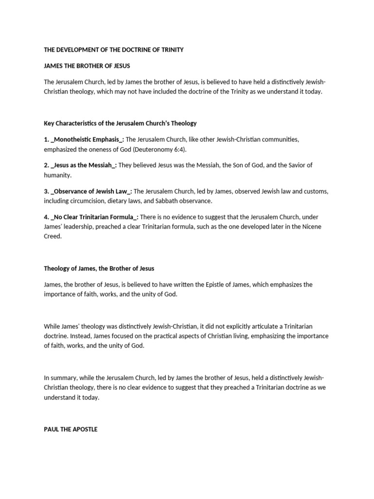 The Development of The Doctrine Oftrinity-Wps Office | PDF | Trinity ...