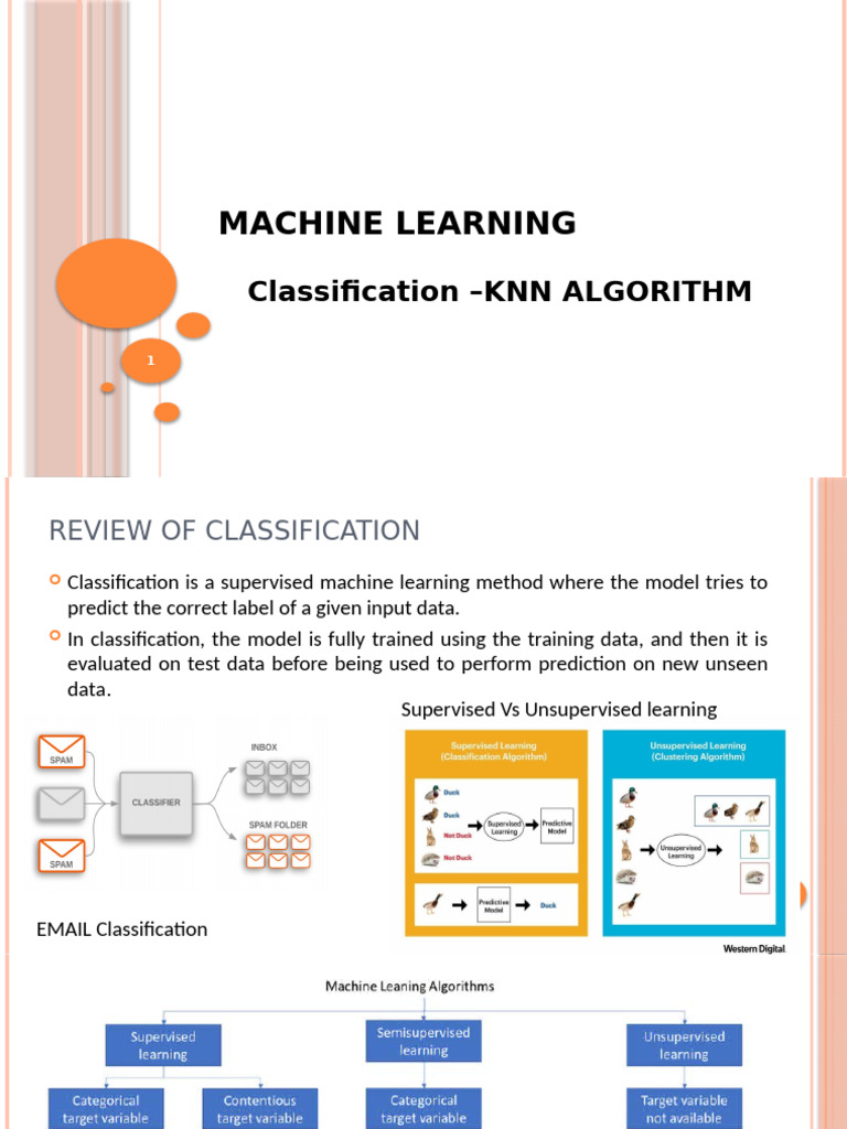 KNN Algorithm for Machine Learning | PDF | Machine Learning ...