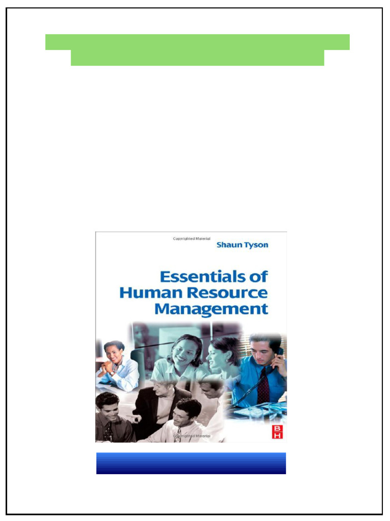 Essentials of Human Resource Management Fifth Edition Shaun Tyson Full ...