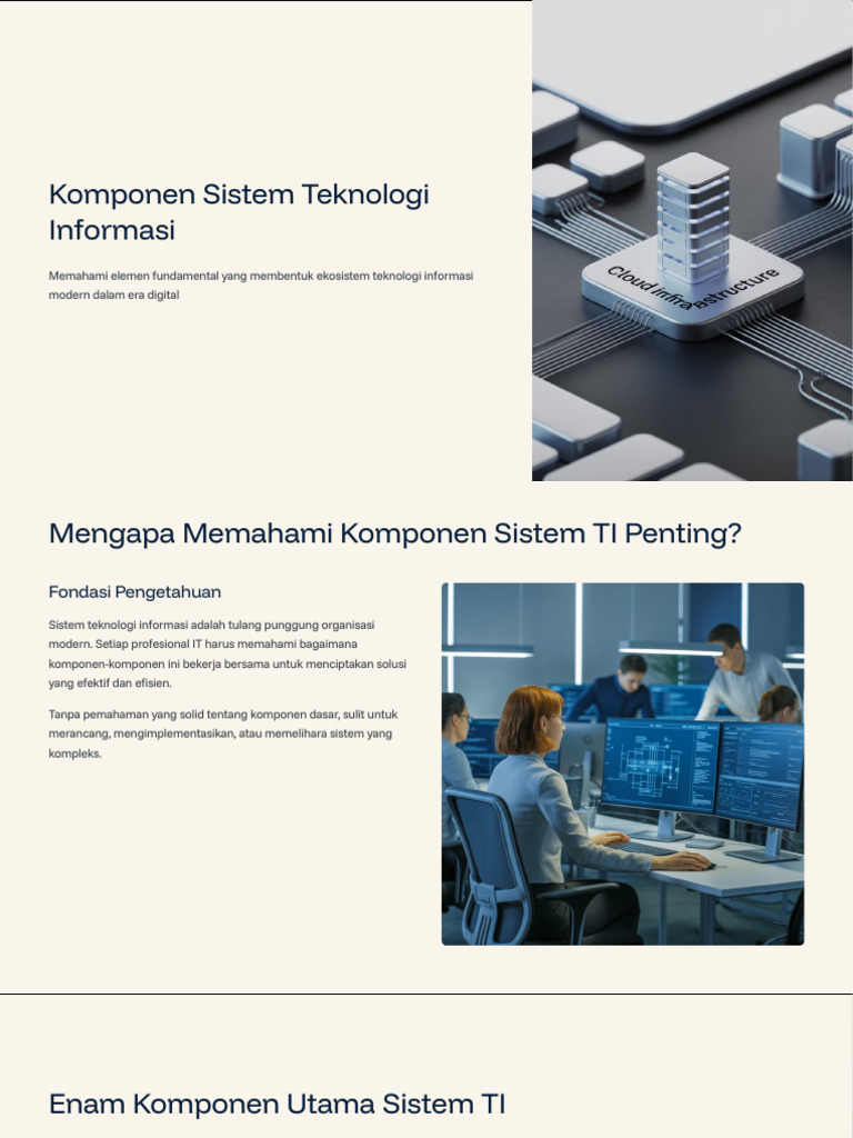 Komponen Utama Sistem Teknologi Informasi | PDF