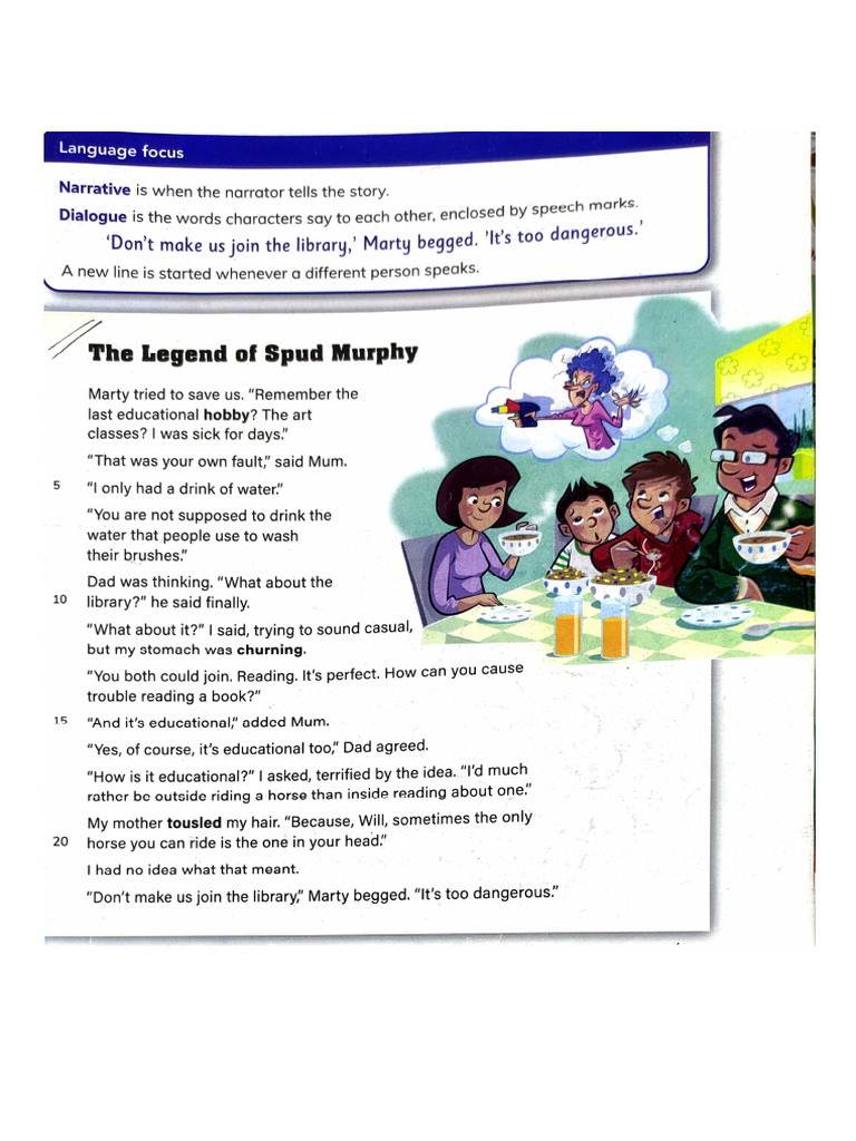 Spud Murphy Worksheet and Questions | PDF