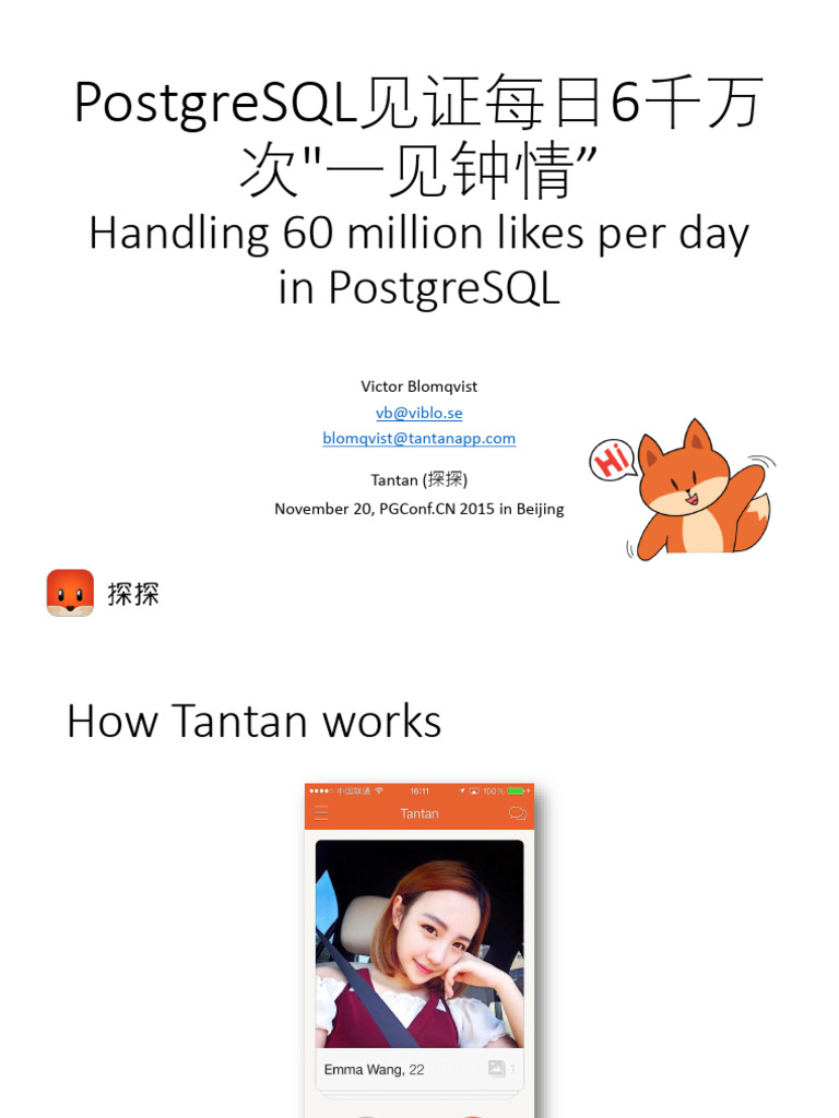 Postgres ConfChina2015 Victor Handling 60million Likes Per Day in PostgreSQL | PDF | Postgre Sql ...