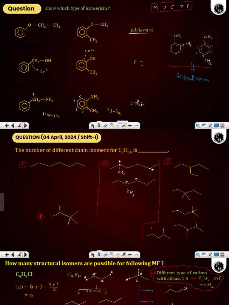 Isomerism of C4H8O Compounds | PDF | Isomer | Space