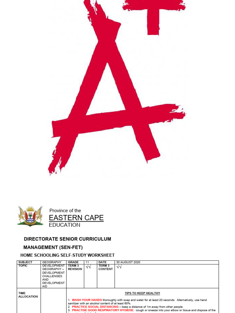 00 Geography Grade 11 Development Issues and Development Aid | PDF ...